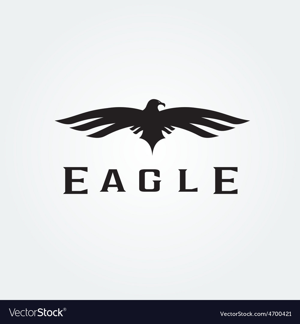 Bird eagle abstract design template Royalty Free Vector