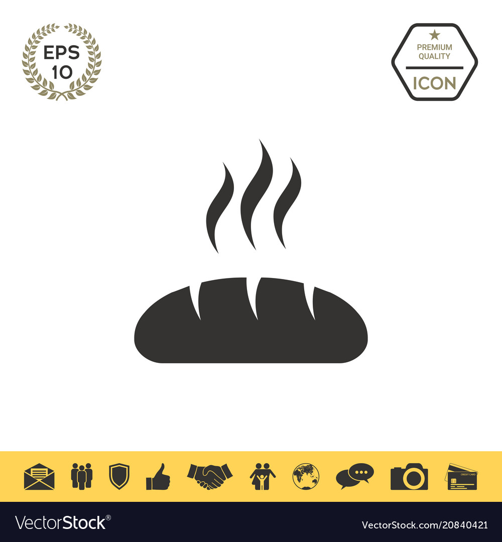 Bread symbol icon Royalty Free Vector Image - VectorStock