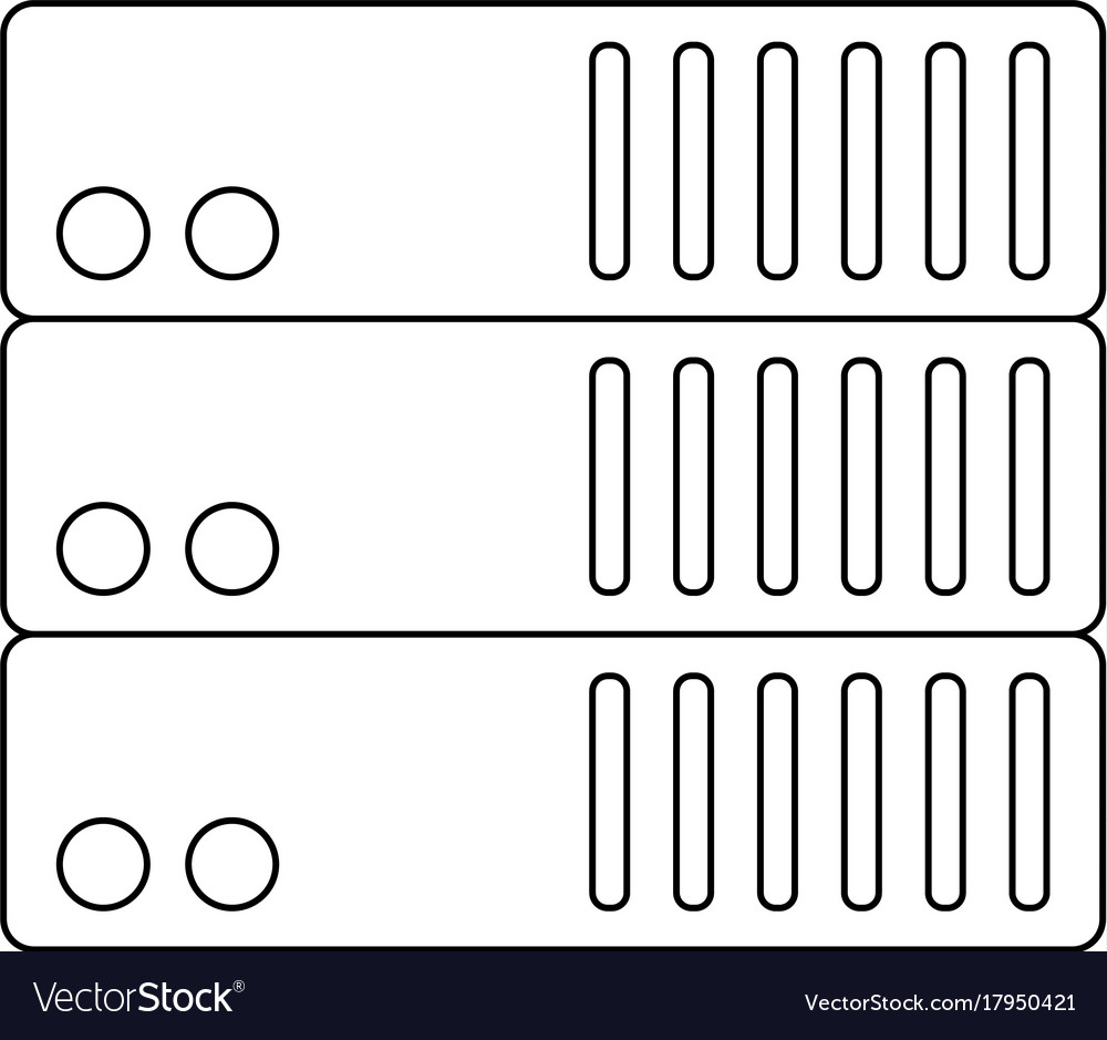 Data center server icon Royalty Free Vector Image