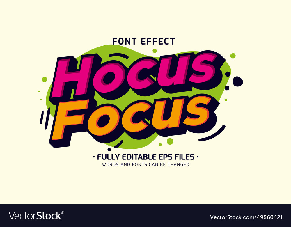 Editable comic text effect cartoon font style Vector Image