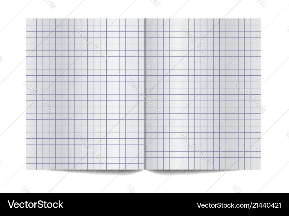 Exercise book for writing spread with empty Vector Image