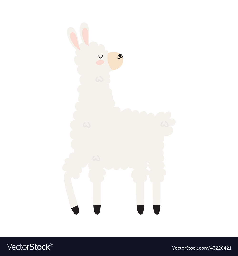 Glad llama Royalty Free Vector Image - VectorStock