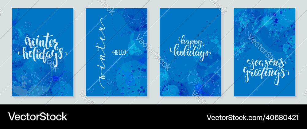 Happy holidays hand drawn brush pen lettering Vector Image