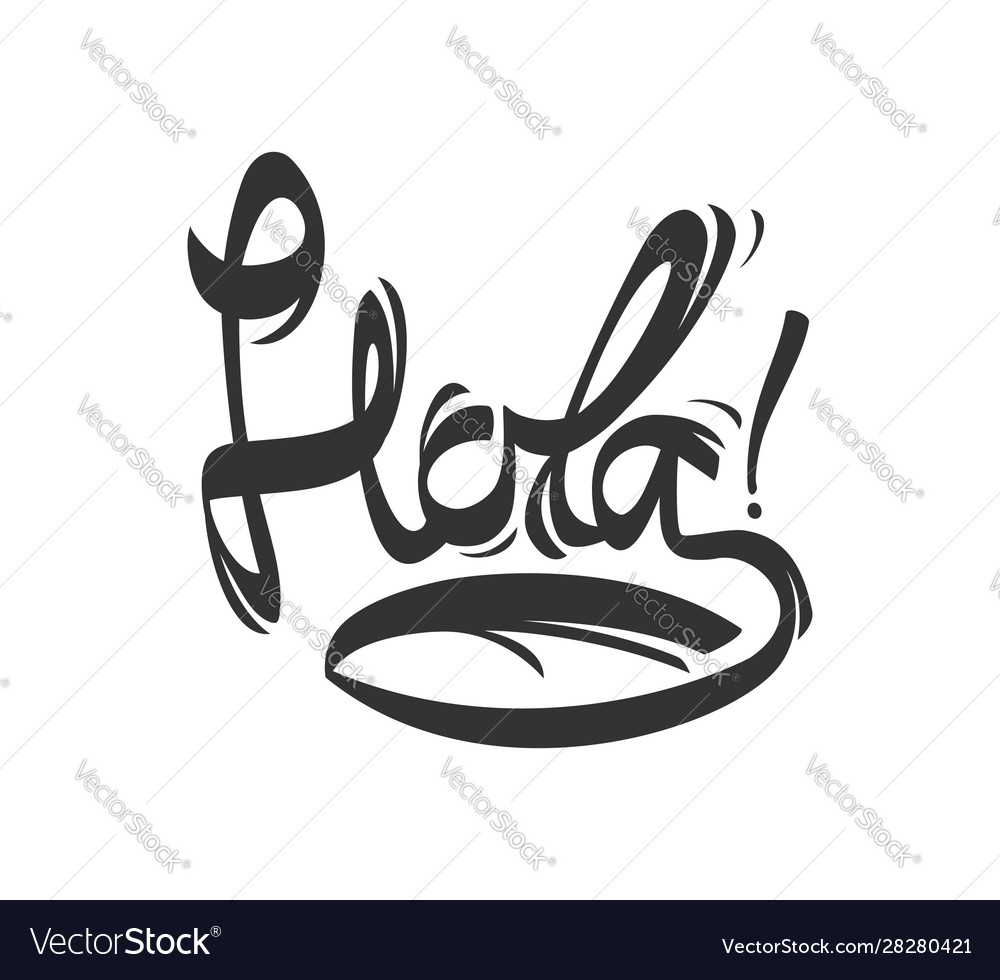 Hola Royalty Free Vector Image - VectorStock