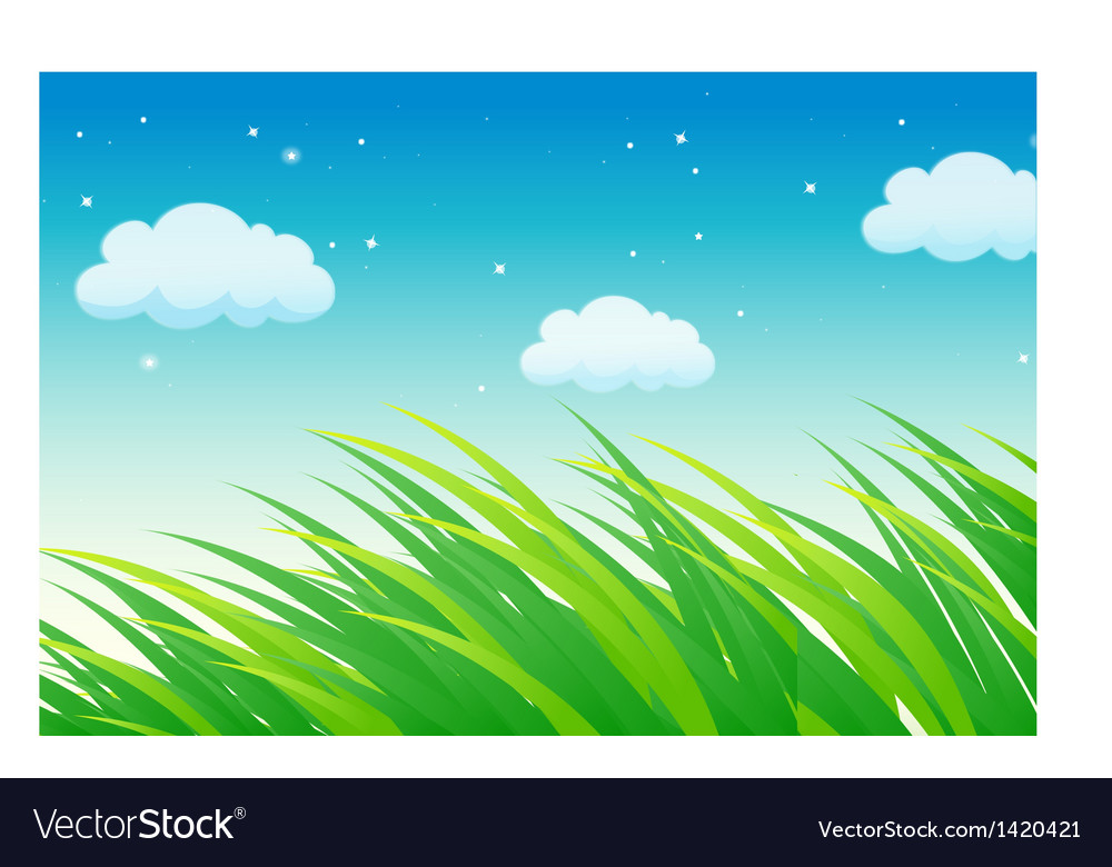 Lush grass fields Royalty Free Vector Image - VectorStock