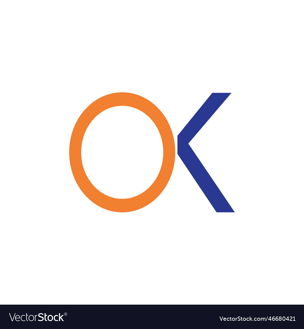 Ok logo Royalty Free Vector Image - VectorStock