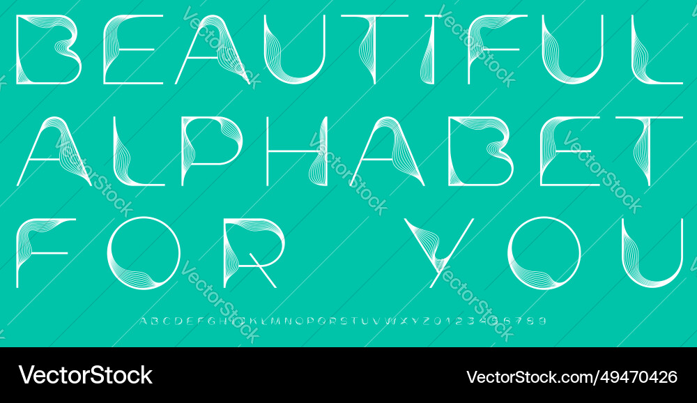 Beautiful elegant alphabet font classic lettering Vector Image