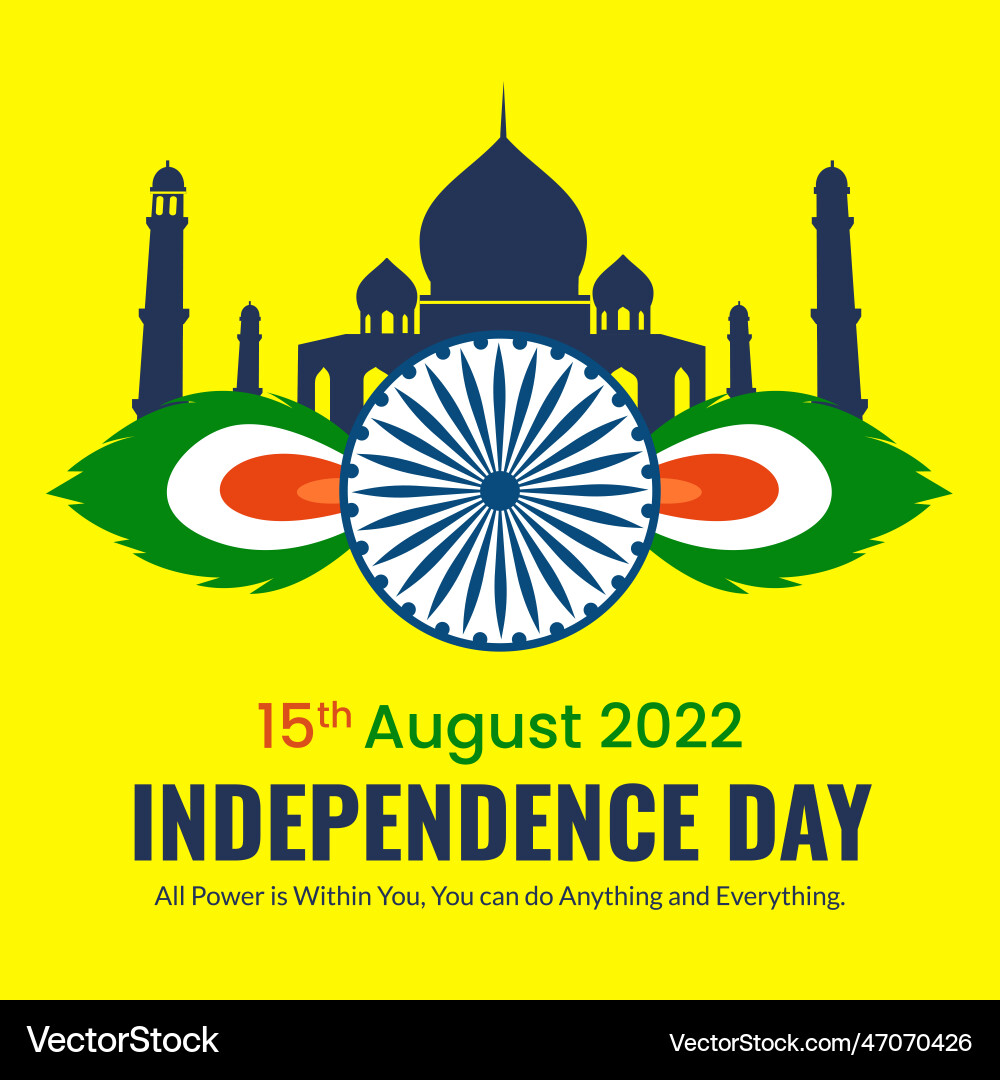 Celebrating 15 august independence day banner Vector Image