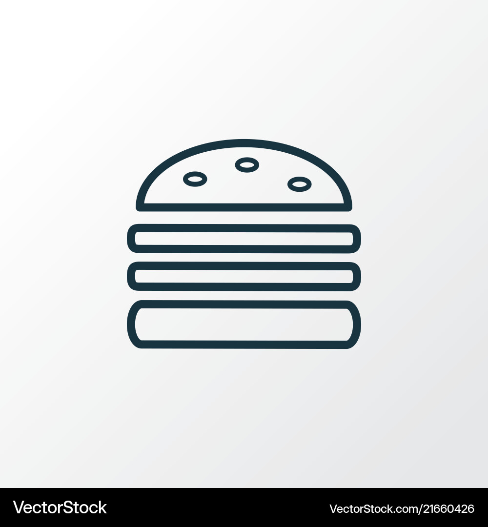 Double burger icon line symbol premium quality Vector Image