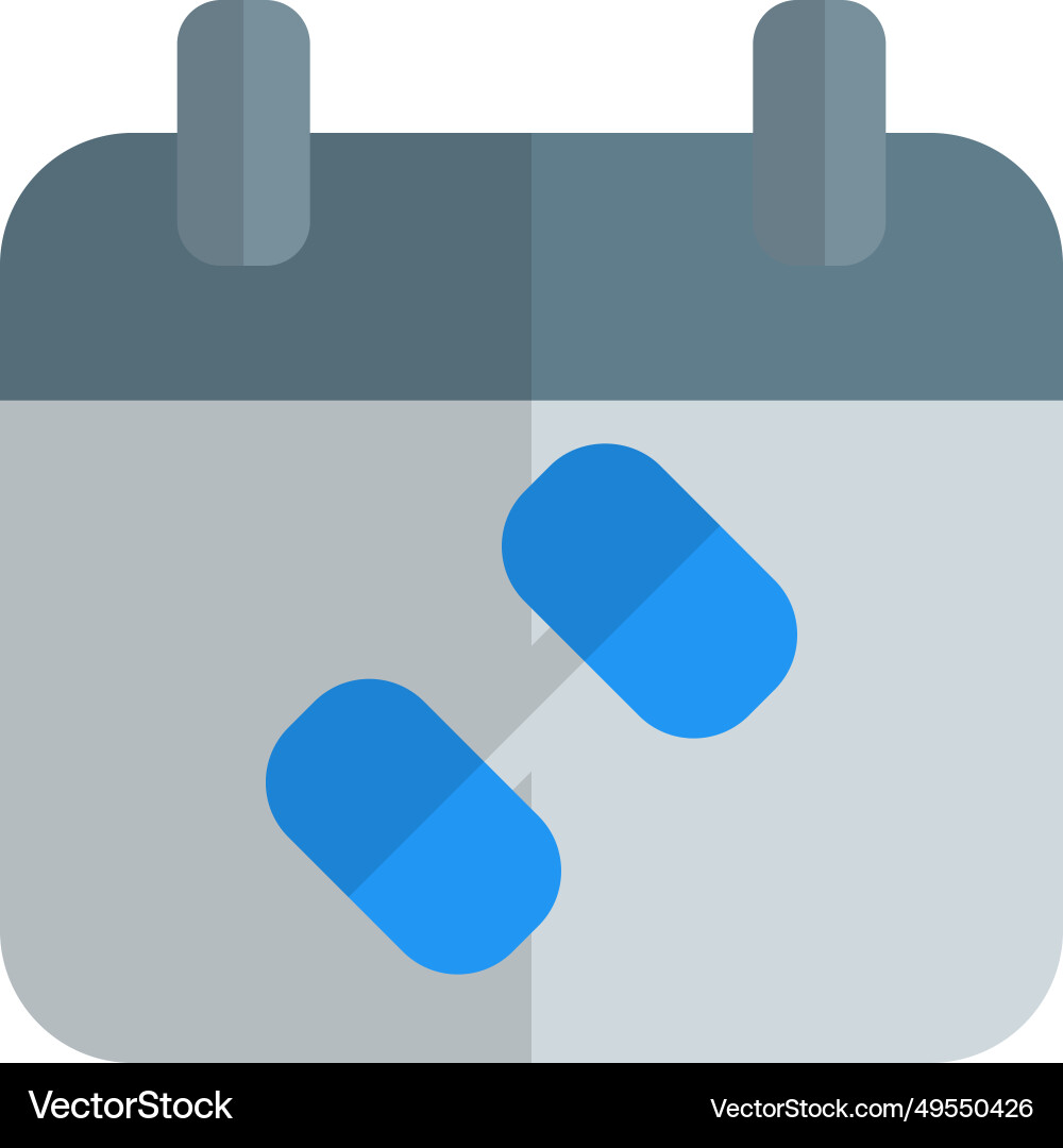 Exercise schedule on a calendar agenda isolated Vector Image