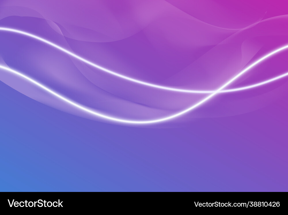 Glowing white neon line patterned background Vector Image