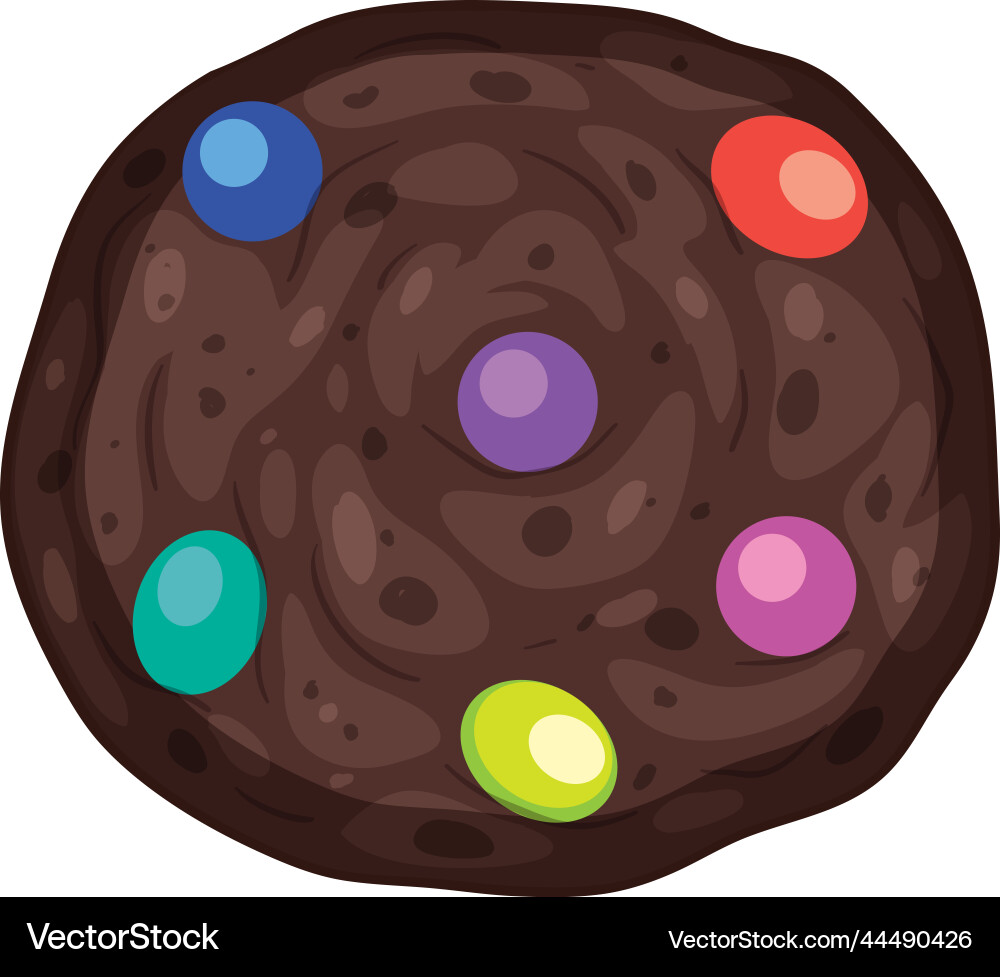 Isolated delicious cookie biscuit cartoon Vector Image