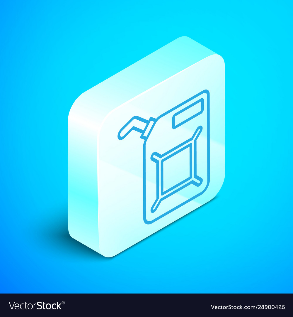 Isometric line canister for gasoline icon Vector Image Isometric line canister for gasoline icon Vector Image