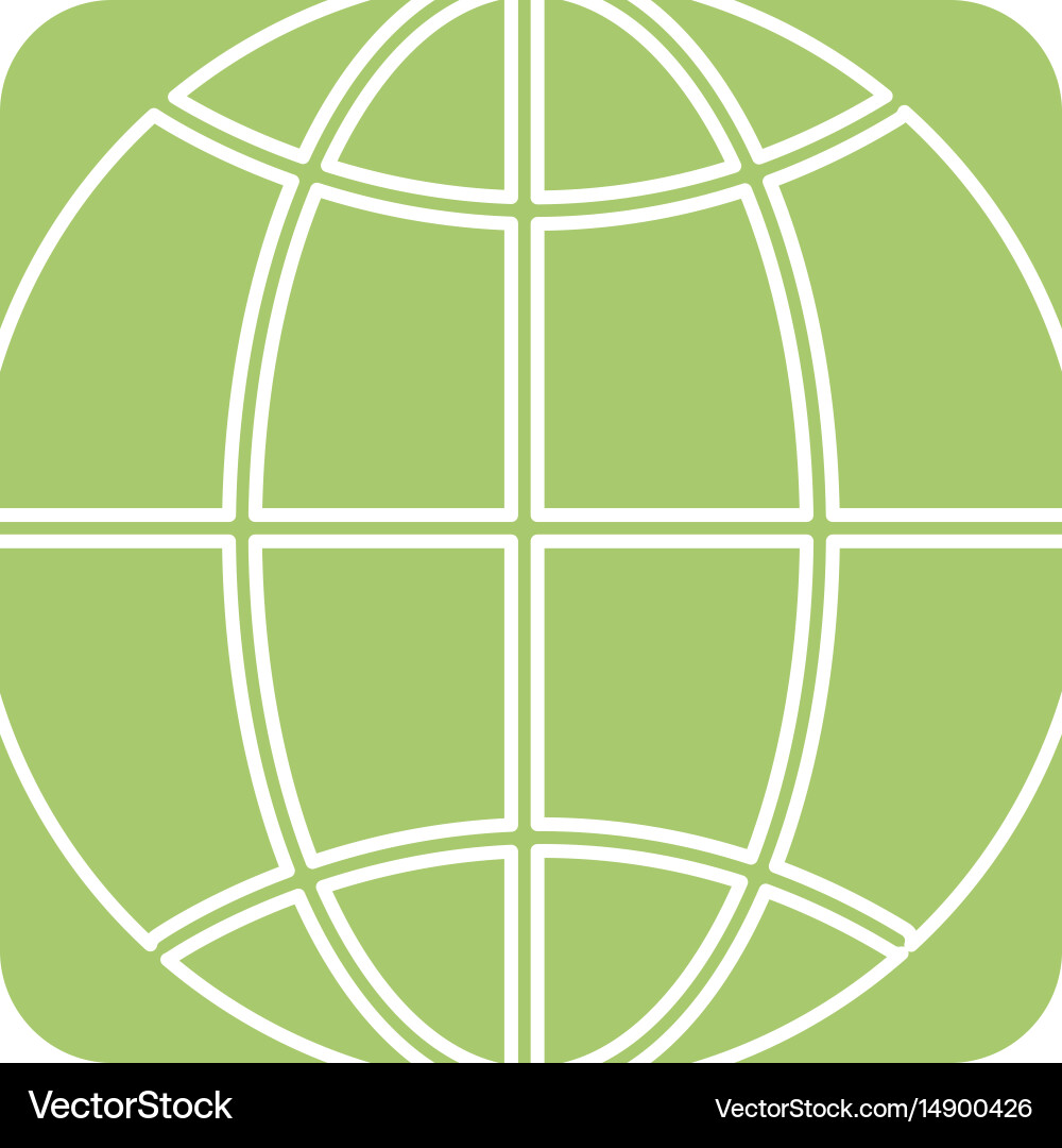 Label global symbol to earth planet Royalty Free Vector
