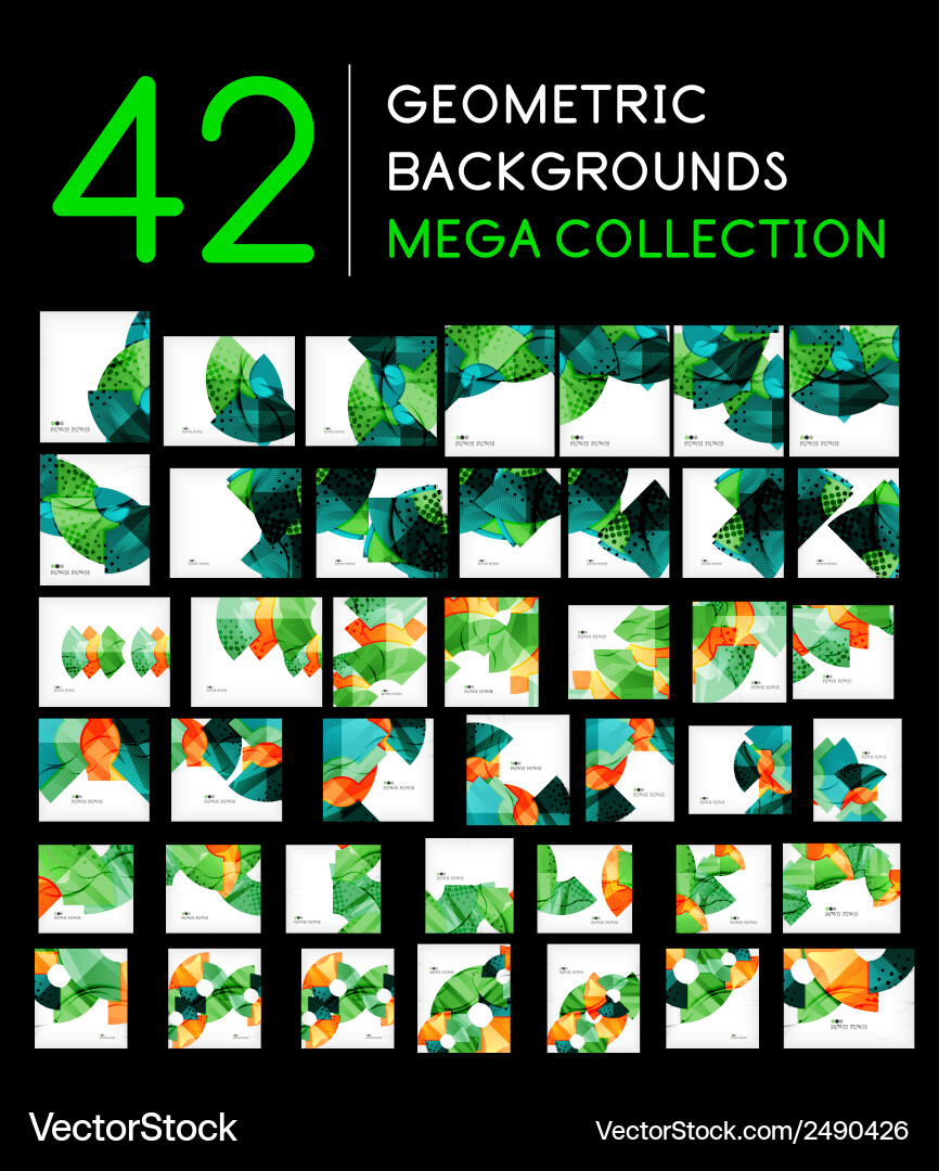 Mega collection of abstract backgrounds Royalty Free Vector