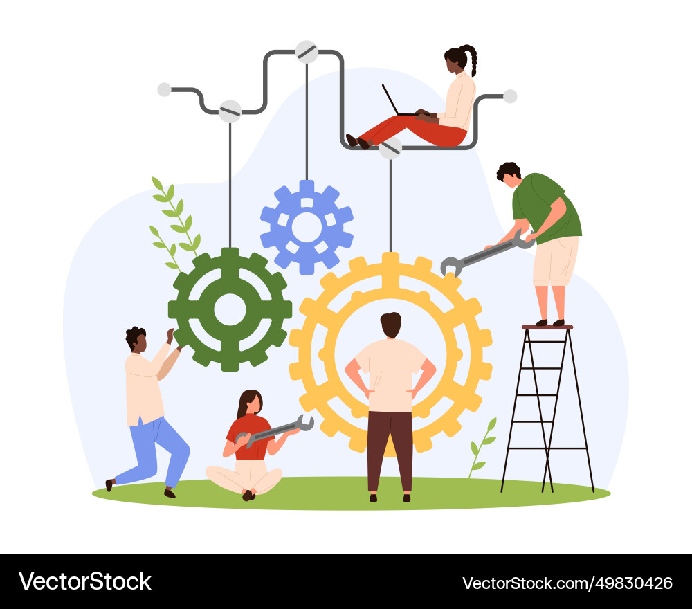 Repair update and automation organization Vector Image