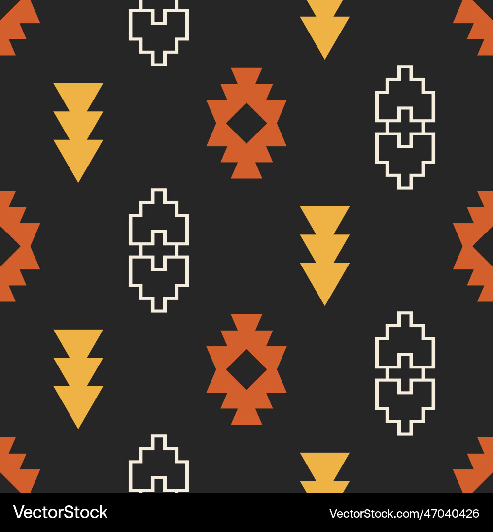 Southwestern aztec seamless pattern navajo print Vector Image