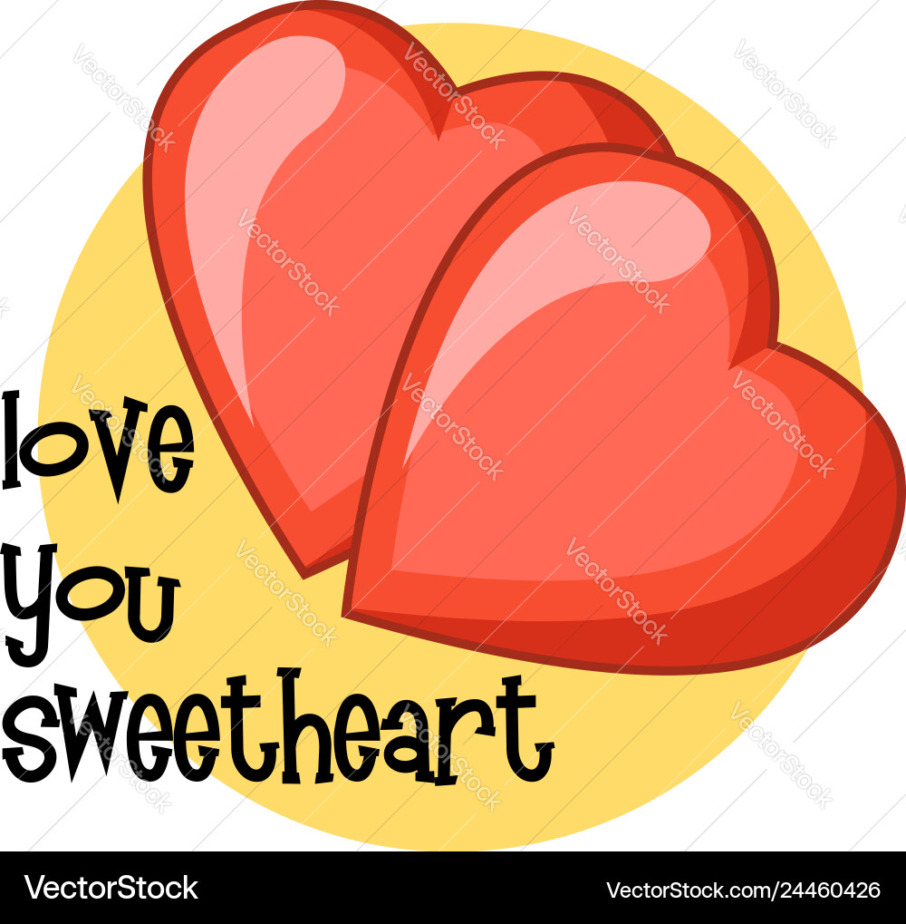 Two heart symbols color Royalty Free Vector Image