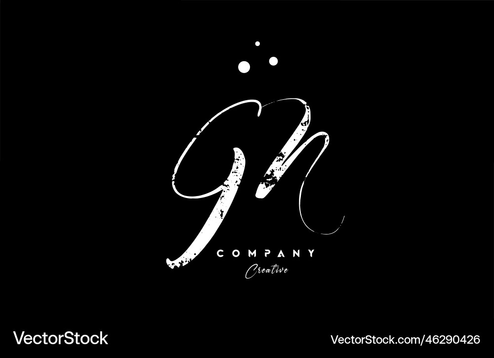 Vintage gn alphabet letter logo icon combination Vector Image