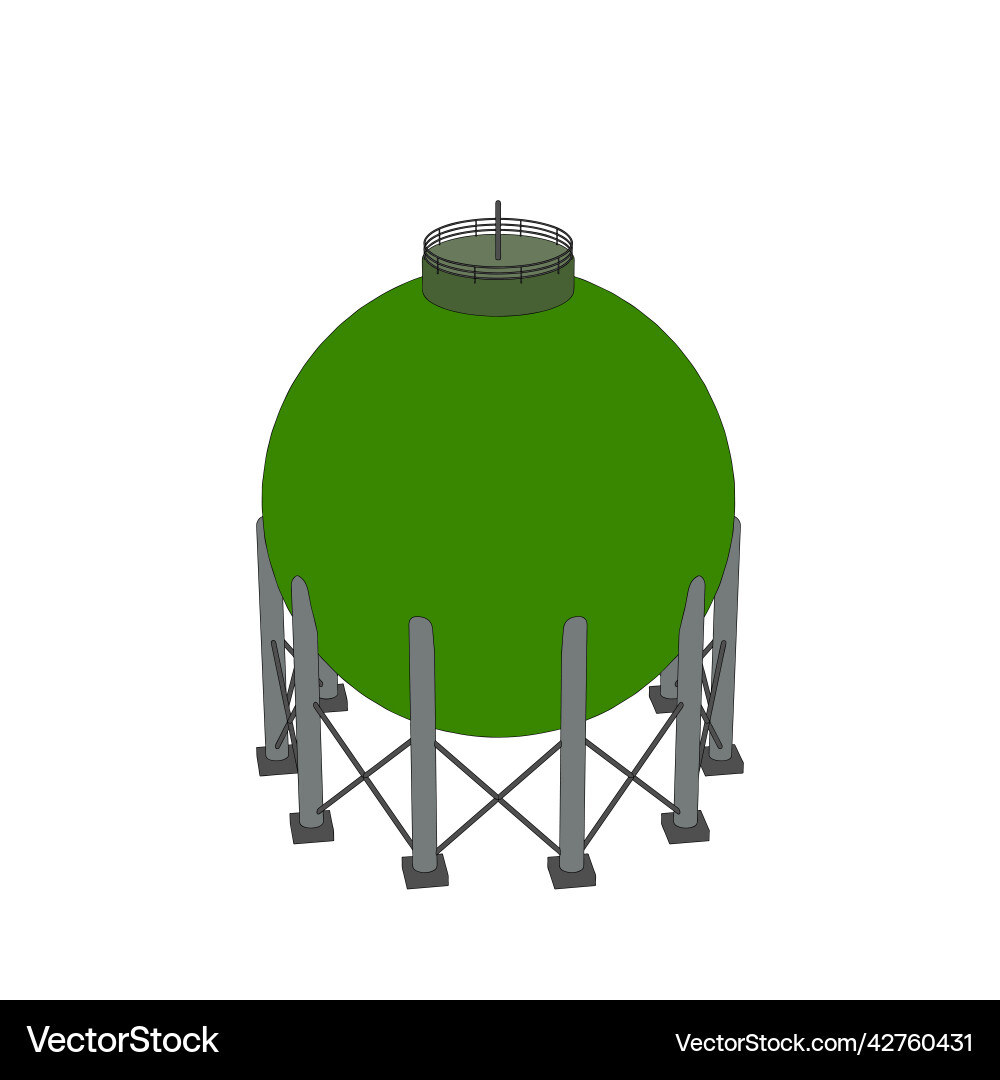 Gas storage tank isolated on white background Vector Image
