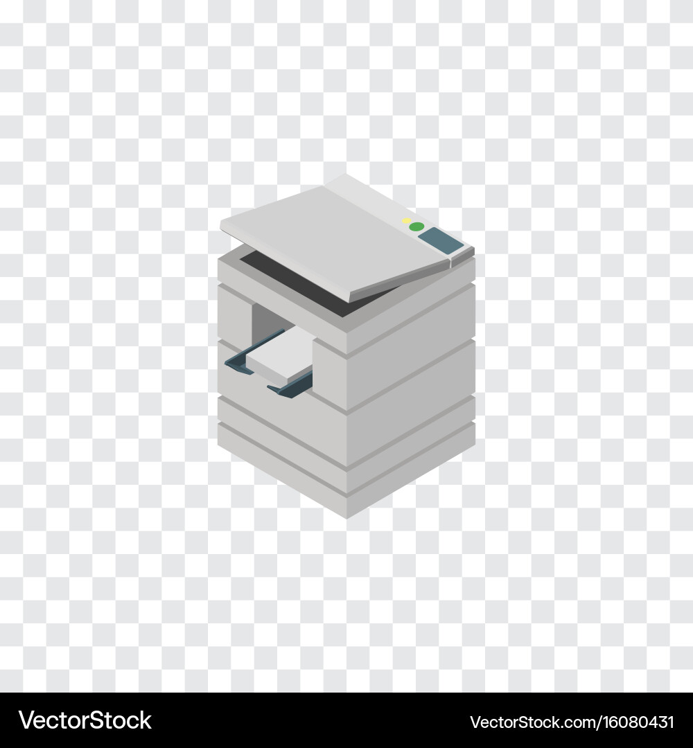 Isolated photocopier isometric scanner Royalty Free Vector