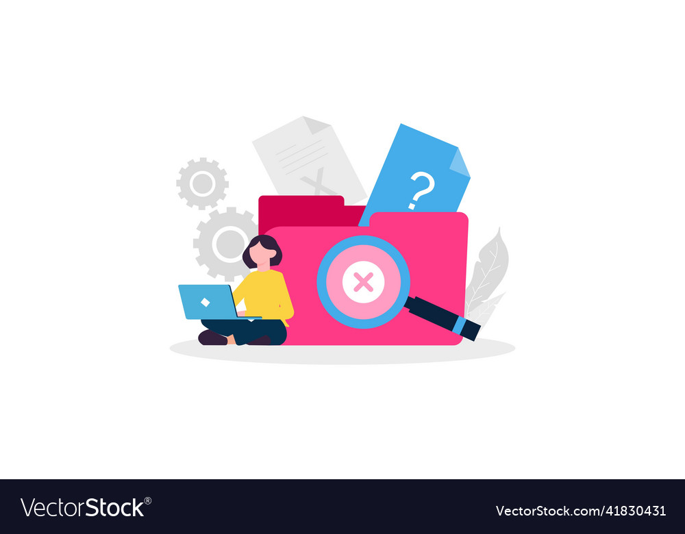 No data empty data concept Royalty Free Vector Image