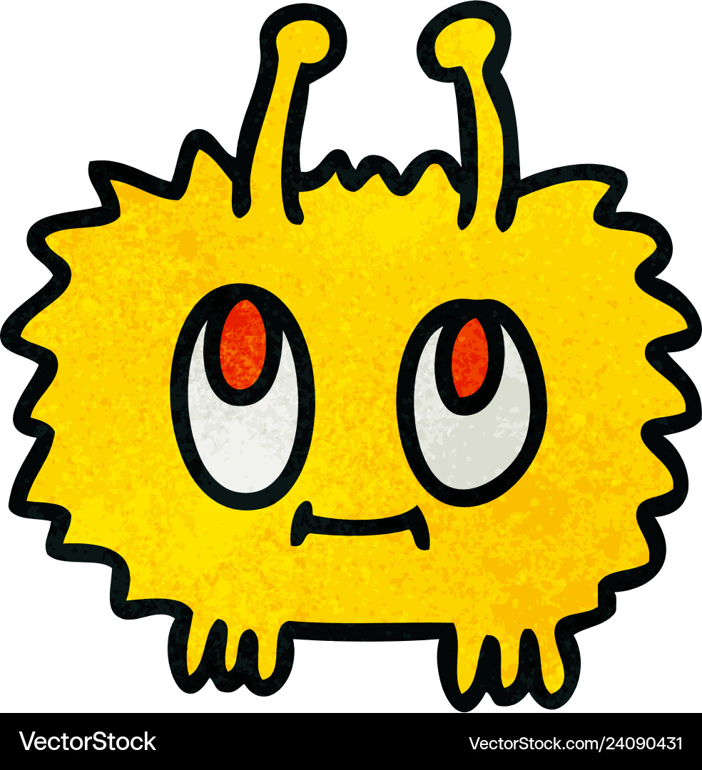 Quirky hand drawn cartoon alien Royalty Free Vector Image