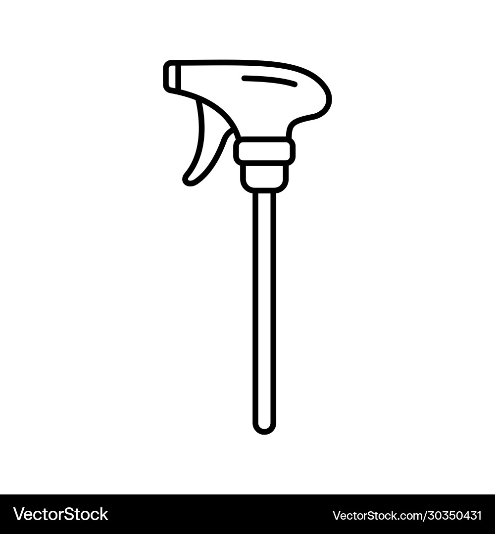 Separate nozzle spray with tube linear icon Vector Image