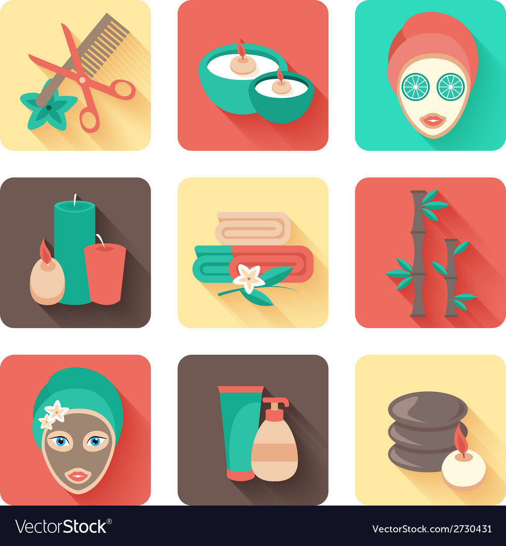 Spa icons set Royalty Free Vector Image - VectorStock