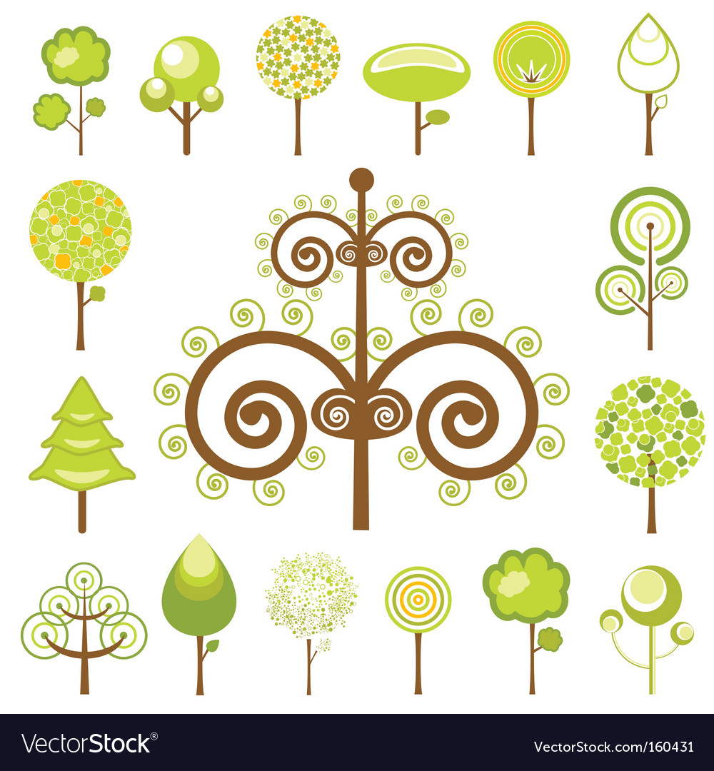 Tree graphics Royalty Free Vector Image - VectorStock