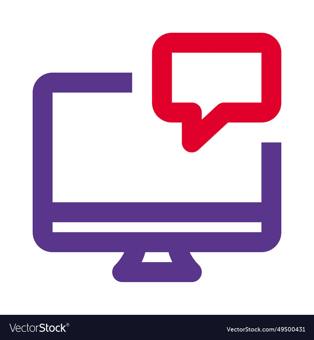 Using a desktop for communication Royalty Free Vector Image