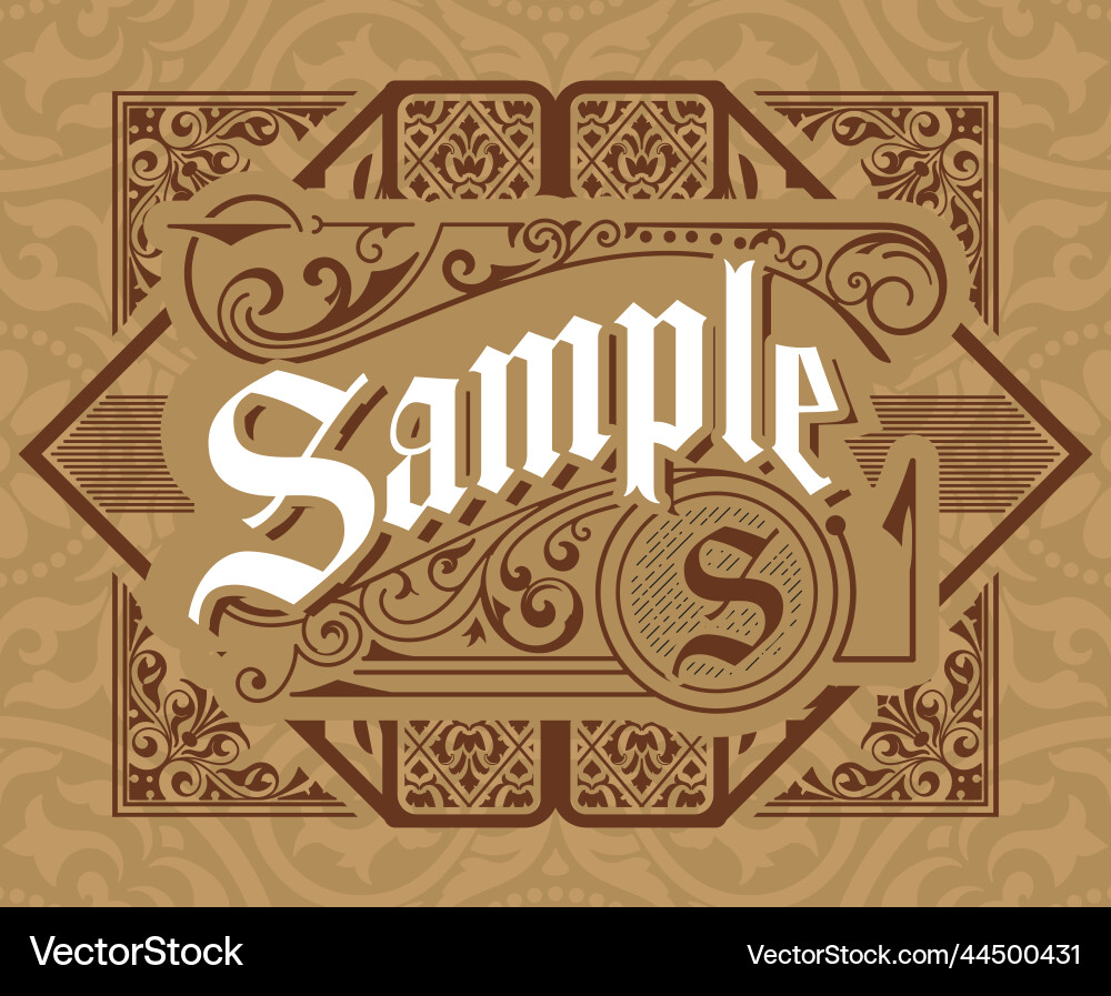 Western card with vintage style Royalty Free Vector Image