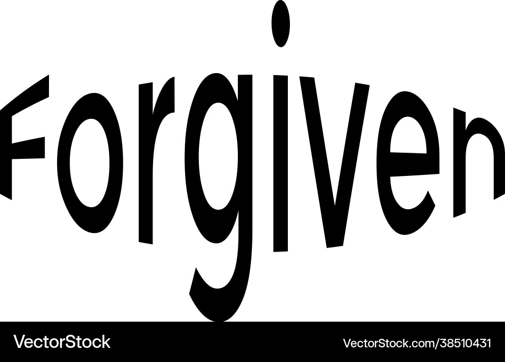 Word christian faith - forgiven Royalty Free Vector Image