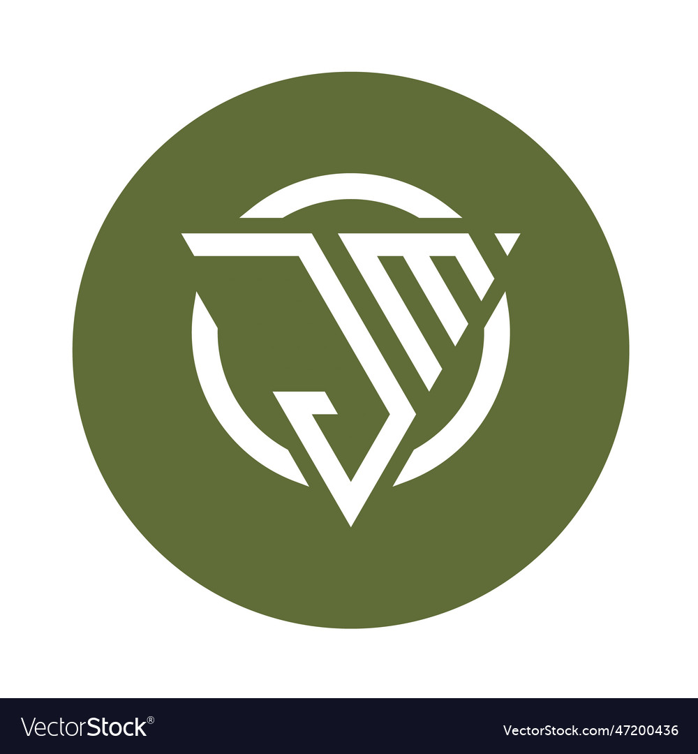 Creative simple initial monogram jm logo designs Vector Image