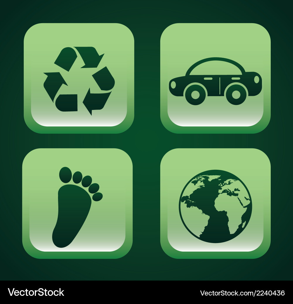 Eco design over green background Royalty Free Vector Image