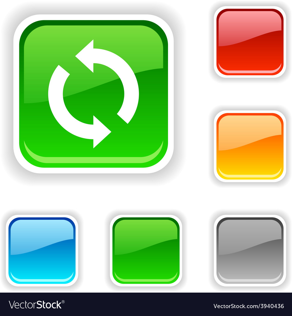 Refresh button Royalty Free Vector Image - VectorStock