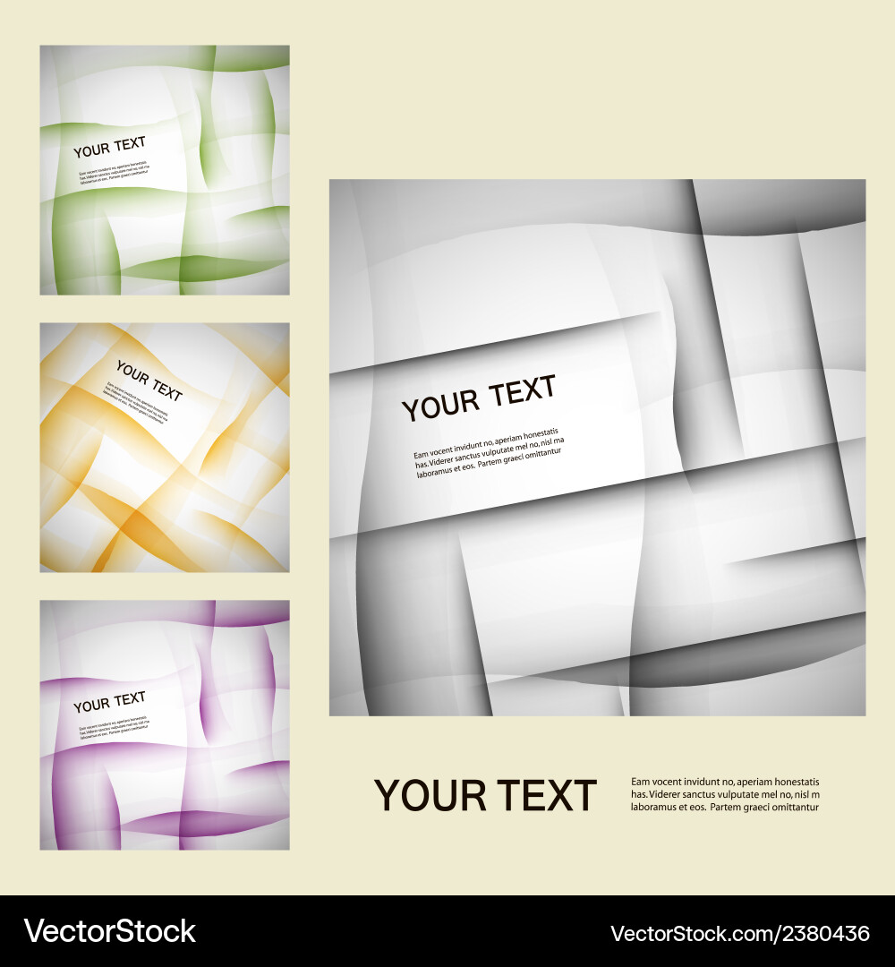 Set of abstract line background eps10 Royalty Free Vector