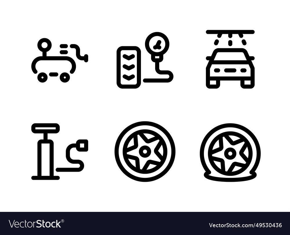 Simple set of car service line icons Royalty Free Vector Simple set of car service line icons Royalty Free Vector