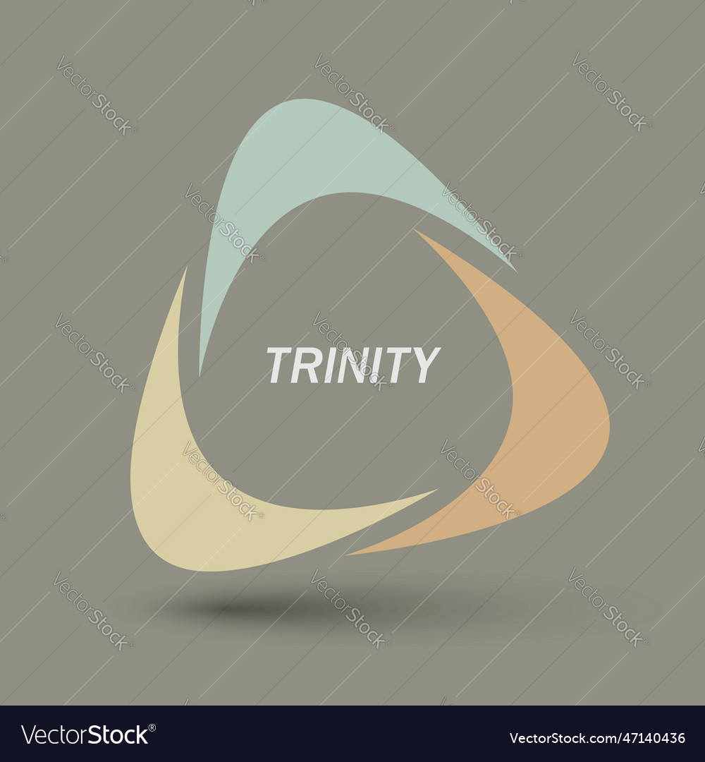 Trinity logo design element color triangular Vector Image
