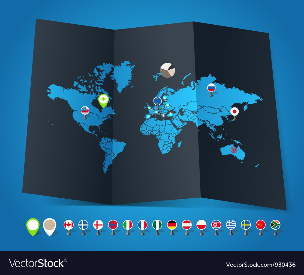 World map Royalty Free Vector Image - VectorStock