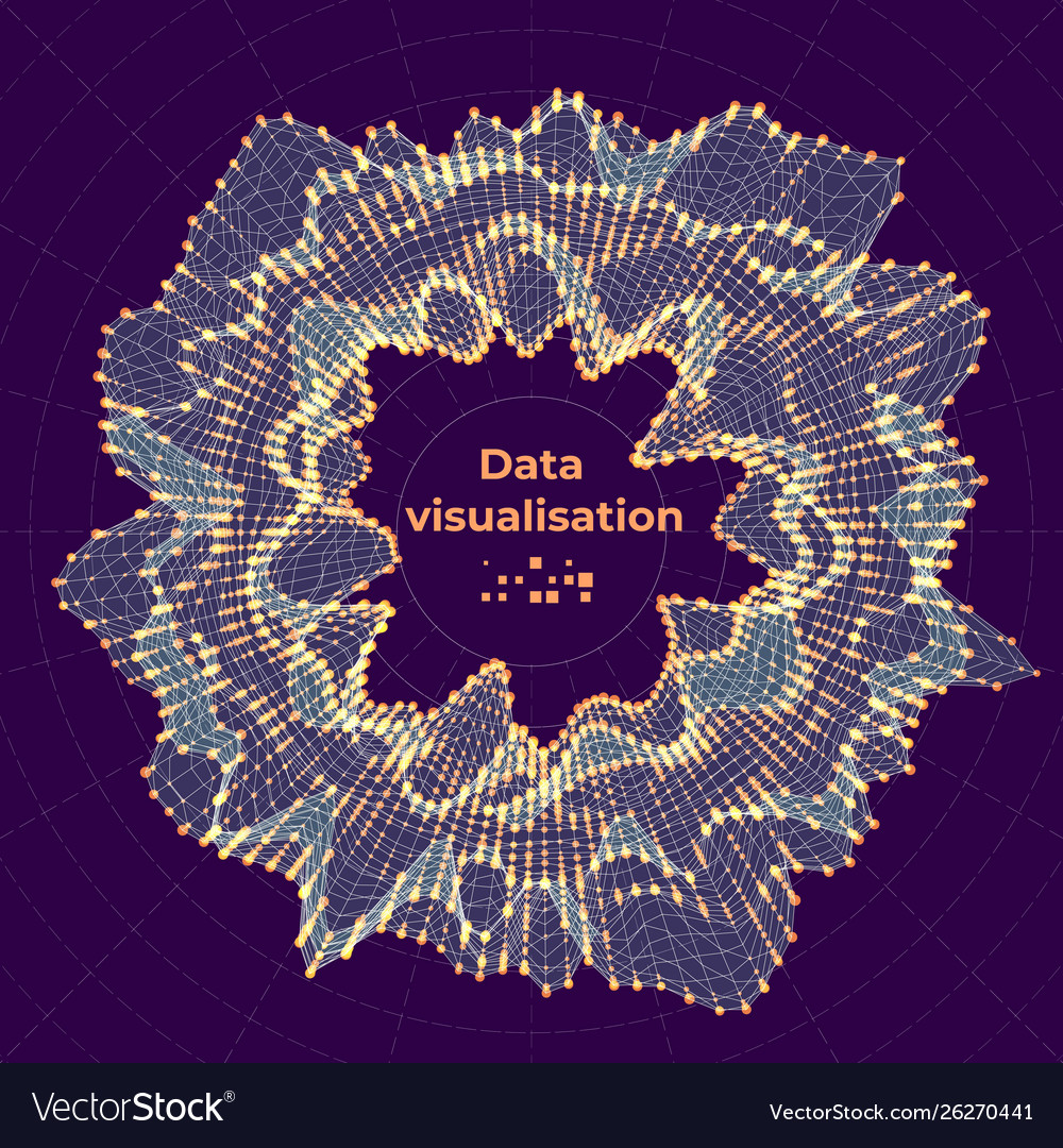 Complex data visualization concept Royalty Free Vector Image