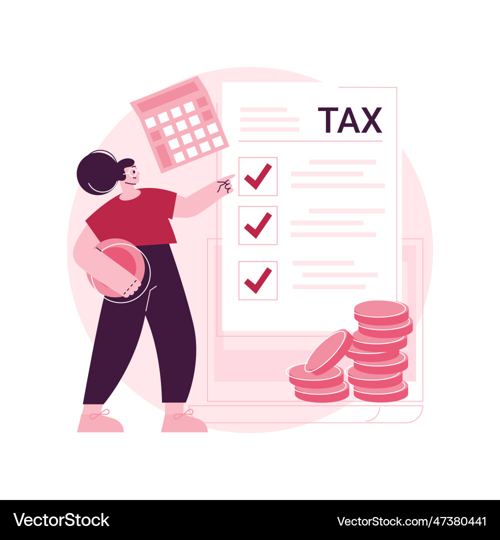 Corporate tax abstract concept Royalty Free Vector Image
