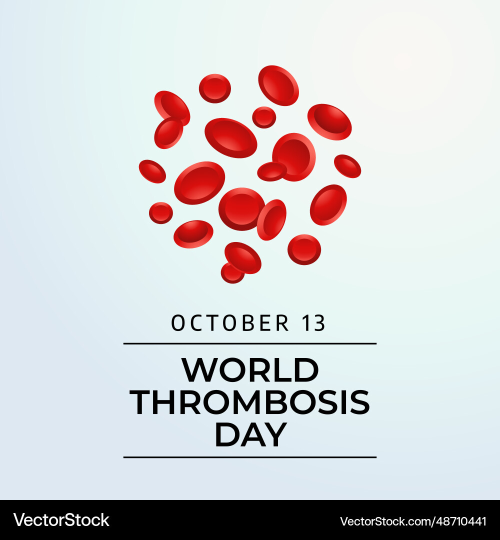Flyers promoting world thrombosis day Royalty Free Vector