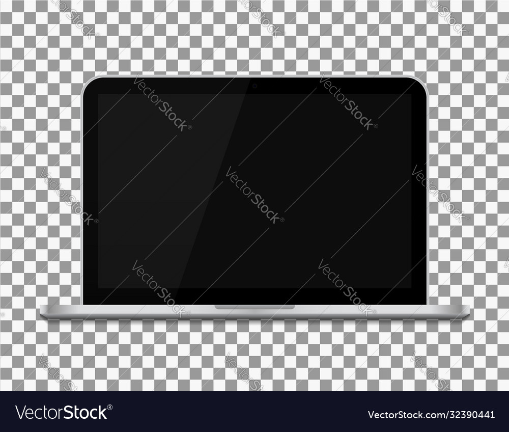 Laptop with screen mockup computer isolated Vector Image