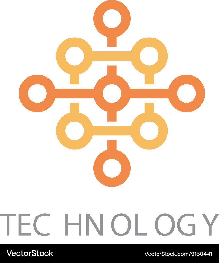 Logo abstract connection Royalty Free Vector Image