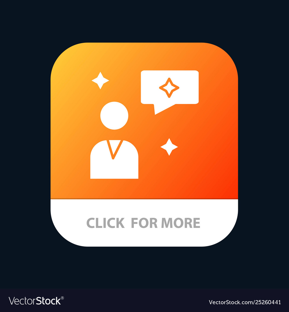 Man Chat Chatting Interface Mobile App Button Vector Image