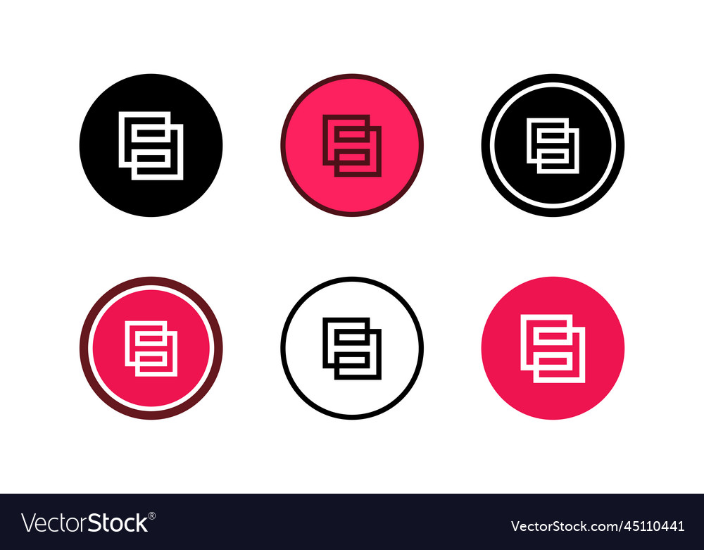 Modern number 8 logo set eight icon Royalty Free Vector Modern number 8 logo set eight icon Royalty Free Vector