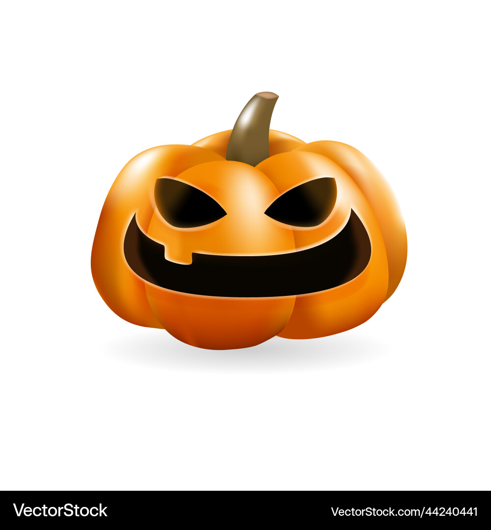Pumpkin 3d isolated on white background Royalty Free Vector