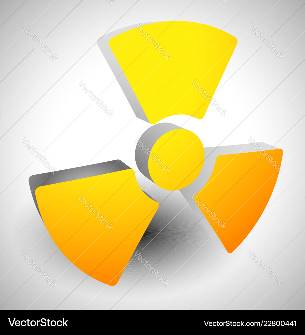 Simple radiation radioactivity sign eps 10 Vector Image