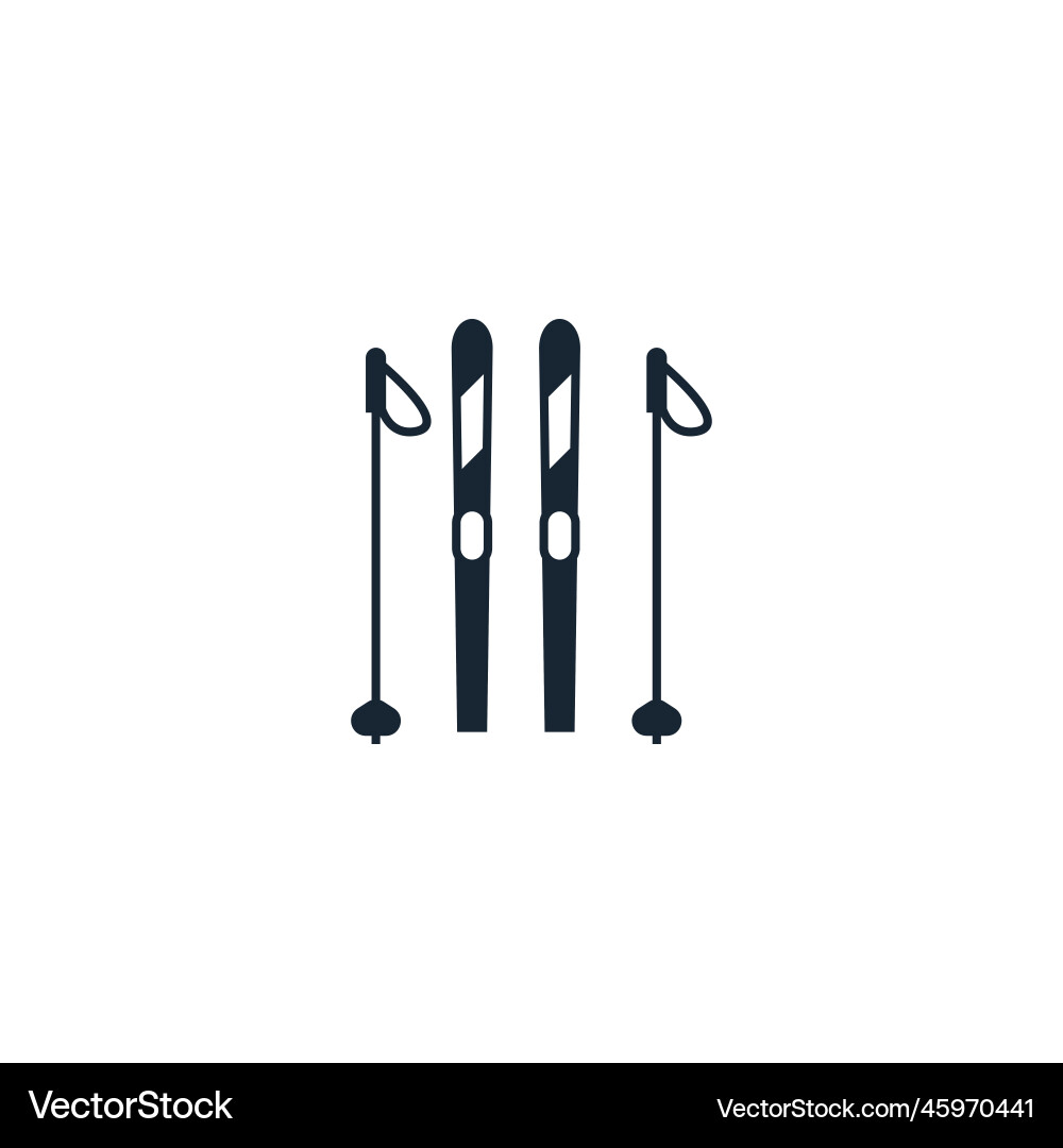Skiing creative icon from sport icons collection Vector Image
